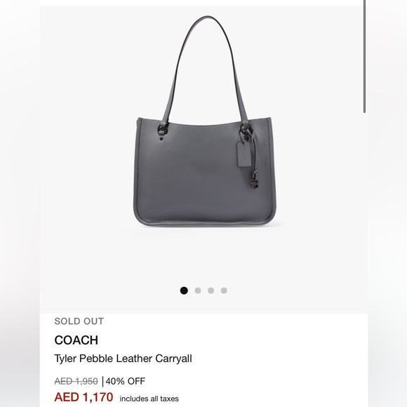 Coach | Bags | Coach Tyler Pebble Leather Carryall | Poshmark